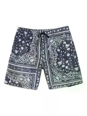 Fendi Bandana-print Swim Shorts - Blue