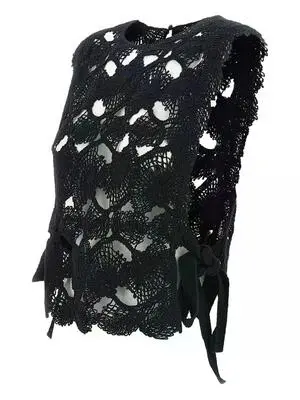 KANGRA Crochet-knit Top