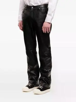 Helmut Lang Leather Worker Pants - Black