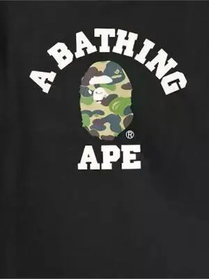 A BATHING APE Abc Camo College /green T-shirt - Black