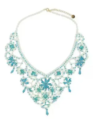 UNDERCOVERISM Bead-embellished Crochet Necklace - White