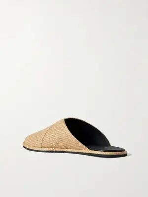 NEOUS Attik Raffia Mules - Neutrals