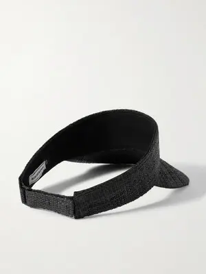 Ruslan Baginskiy Embroidered Straw Visor - Black