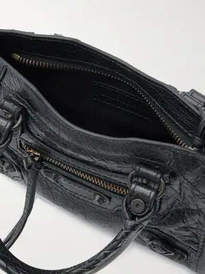 Balenciaga Le City Nano Textured-leather Tote - Black