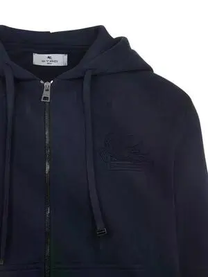 Etro Pegaso-motif Hoodie - Blue