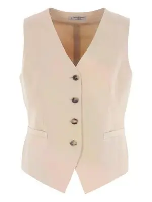 Alberto Biani Single-breasted Vest - Neutrals