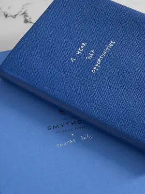 Smythson Thomas Lélu Soho Panama Textured-leather Notebook