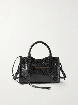 Balenciaga Le City Nano Textured-leather Tote - Black