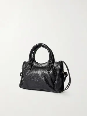 Balenciaga Le City Nano Textured-leather Tote - Black