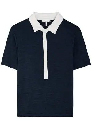 Rag & Bone Stretch-knit Polo Top