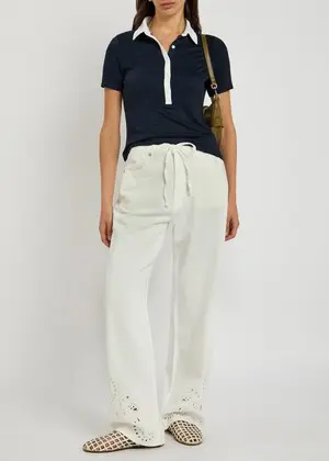 Rag & Bone Stretch-knit Polo Top