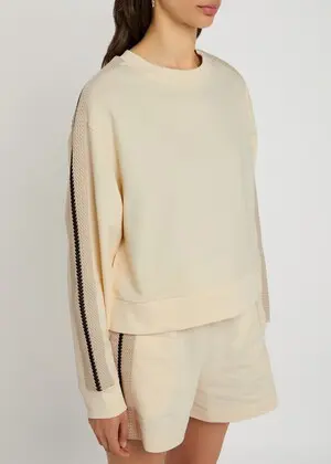 Moncler Panelled Cotton Sweatshirt - Ivory
