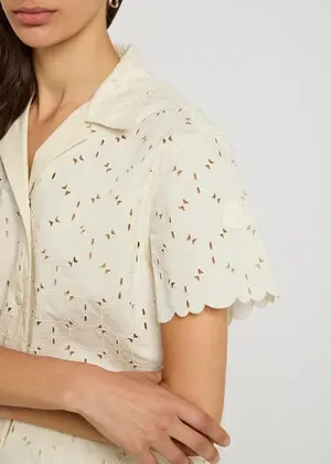 Moncler Embroidered Cotton-blend Shirt