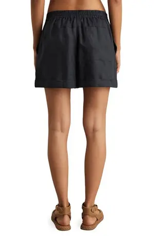 REISS Cara Linen Drawstring Shorts