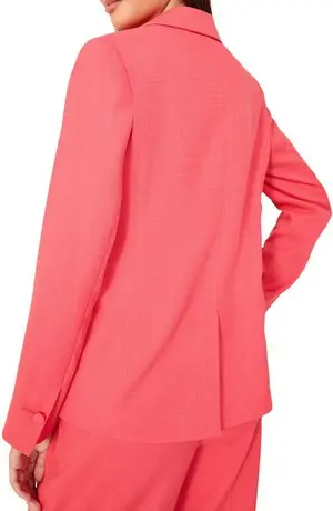 FRIENDS LIKE THESE Crosshatch Texture Double Breasted Blazer - Pink