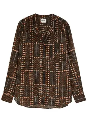 Isabel Marant Mexica Printed Cotton Blouse
