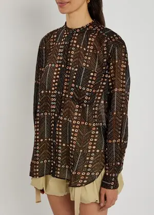 Isabel Marant Mexica Printed Cotton Blouse