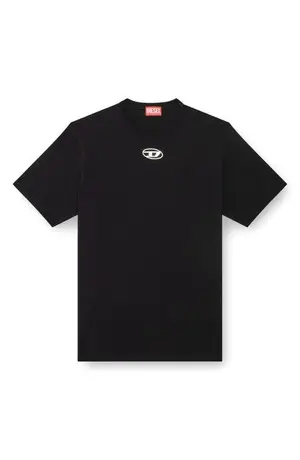 DIESEL® Metallic Oval D Logo T-shirt - Deep/ Black