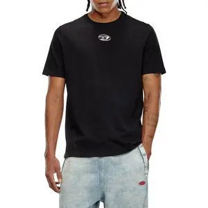 DIESEL® Metallic Oval D Logo T-shirt - Deep/ Black