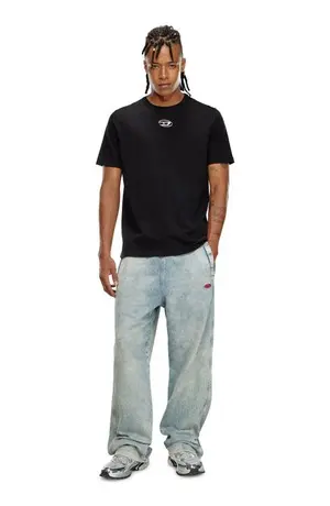 DIESEL® Metallic Oval D Logo T-shirt - Deep/ Black