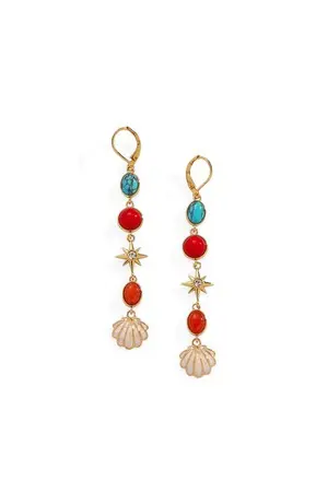 ALEX AND ANI Moonlight Beach Linear Earrings