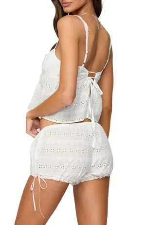 EDIKTED Mina Embroidered Babydoll Top