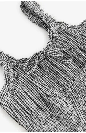 NEXT Gingham Smocked Maxi Dress