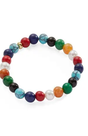 ALEX AND ANI Moonlight Beach Beaded Stretch Bracelet
