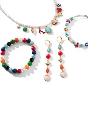ALEX AND ANI Moonlight Beach Beaded Stretch Bracelet