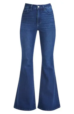 BAYEAS High-rise Flare Leg Jeans - Dark Blue