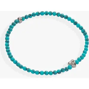 ALEX AND ANI Heart Mini Stretch Bracelet - Turquoise