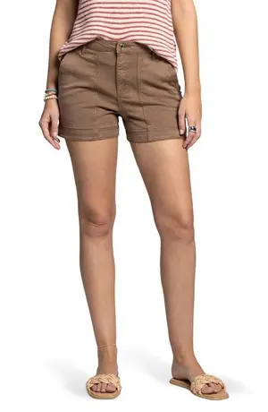THREAD & SUPPLY Loretta High Rise Shorts - Toffee