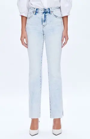 BAYEAS High-rise Bootcut Jeans With Slits