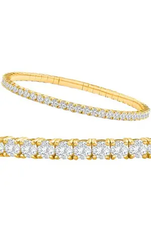BLISS DIAMOND 3ct Lab Grown Diamond Bangle 14k Gold - Yellow Gold