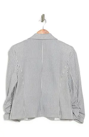 Amanda & Chelsea Three-quarter Sleeve Striped Blazer