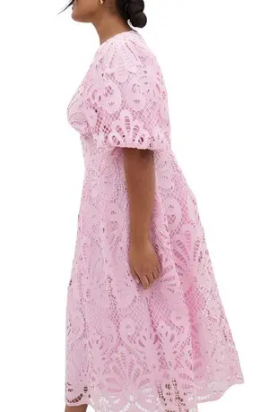 City Chic Kylee Lace Maxi Dress - Soft Rose
