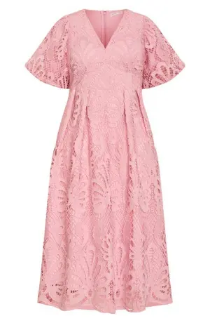 City Chic Kylee Lace Maxi Dress - Soft Rose