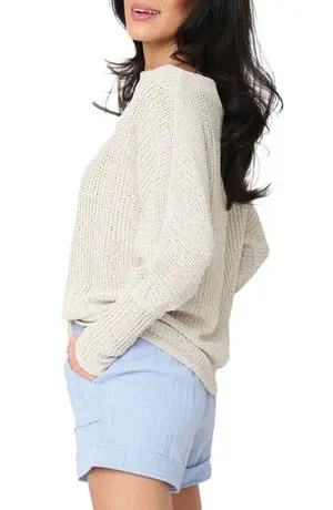 GIBSONLOOK Marled Slouchy Sweater - Natural