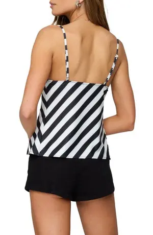 EDIKTED Stripe Split Front Camisole