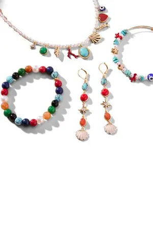 ALEX AND ANI Moonlight Beach Pearl Charm Necklace