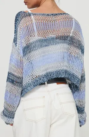 Princess Polly Perren Stripe Sheer Sweater