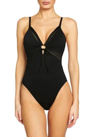 Robin Piccone Isabelle Keyhole One-piece Swimsuit - Black