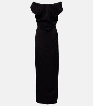 VIVIENNE WESTWOOD Ginnie Draped Jersey Maxi Dress - Black