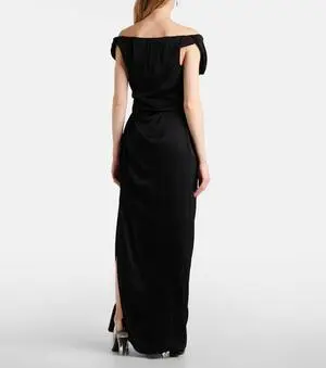 VIVIENNE WESTWOOD Ginnie Draped Jersey Maxi Dress - Black