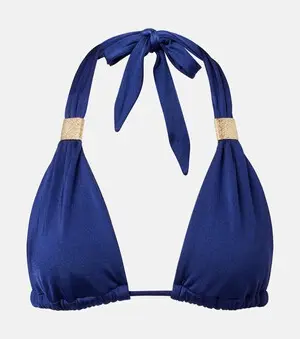 Heidi Klein Beau Soleil Bikini Top Blue