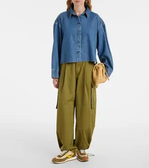 7 For All Mankind Nina Cropped Denim Shirt