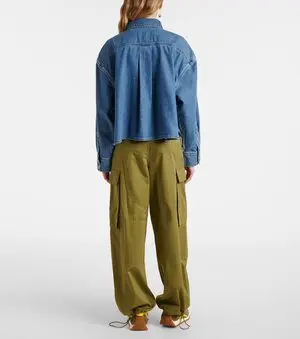 7 For All Mankind Nina Cropped Denim Shirt