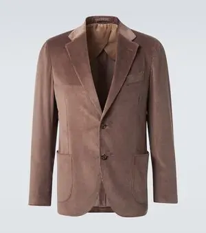 LARDINI Cotton Corduroy Blazer - Brown