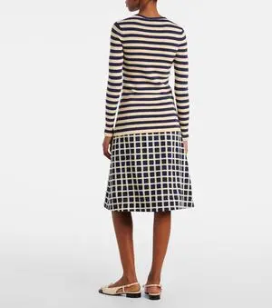 Valentino Garavani Striped Ribbed-knit Cotton Sweater - Multicoloured