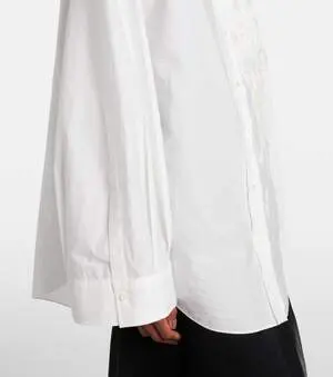 Brunello Cucinelli Embroidered Cotton-blend Poplin Shirt